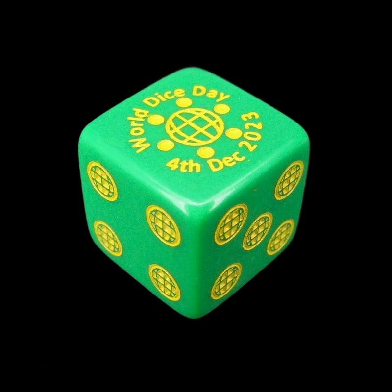 TDSO World Dice Day 2023 D6 Spot Dice - Opaque Green With Yellow – The ...